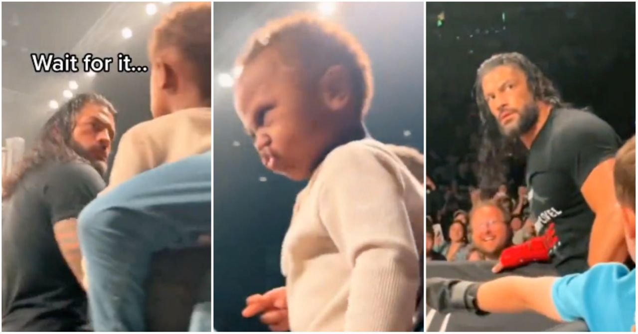 WWE superstar Roman Reigns brilliant interaction with 2-year-old 'mean ...