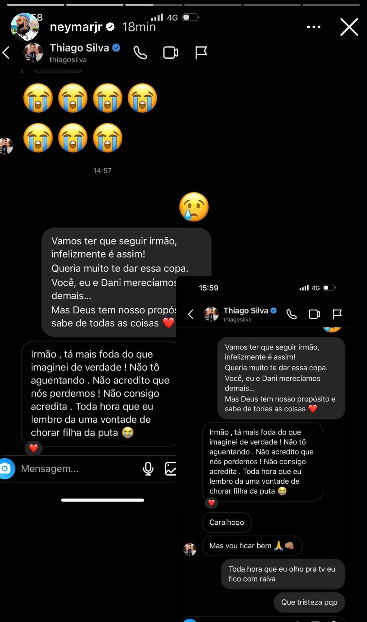 Neymar messages: Brazil star shares DMs with teammates after World Cup exit