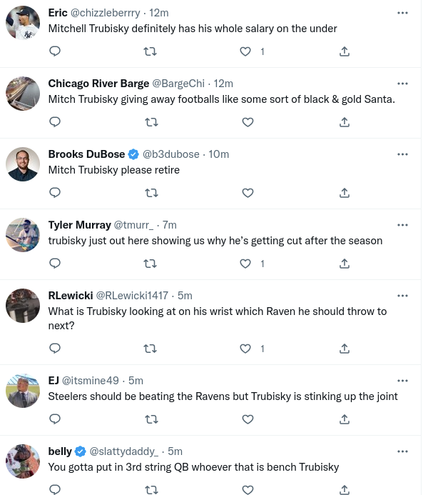 Pittsburgh Steelers: QB Mitch Trubisky slammed by fans after 'stinking ...