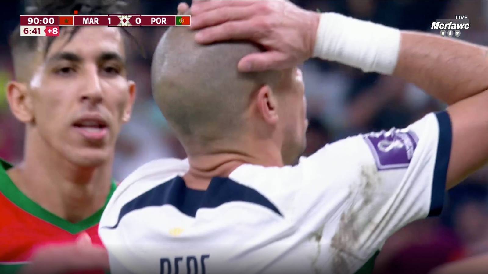 Morocco beat Portugal: Defender hilariously kissed Pepe on the head ...