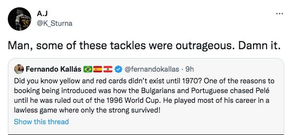 Pele: Video shows the shocking tackles before yellow and red cards