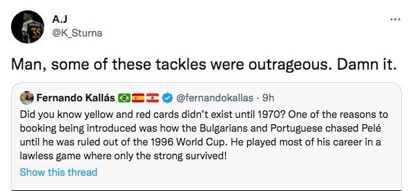 Pele: Video shows the shocking tackles before yellow and red cards