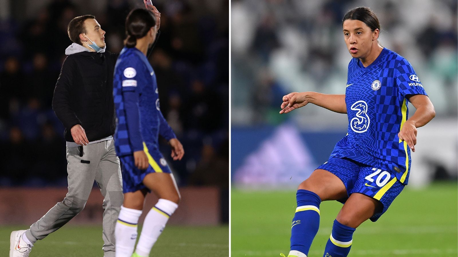 Chelsea: Sam Kerr flooring pitch invader during Juventus match is still ...