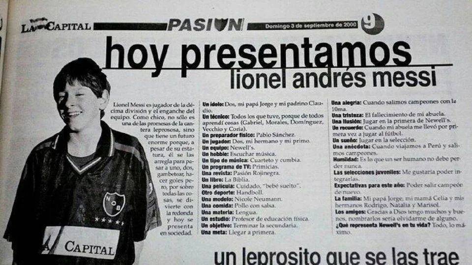 Lionel Messi: Newspaper clipping of his first ever interview goes viral