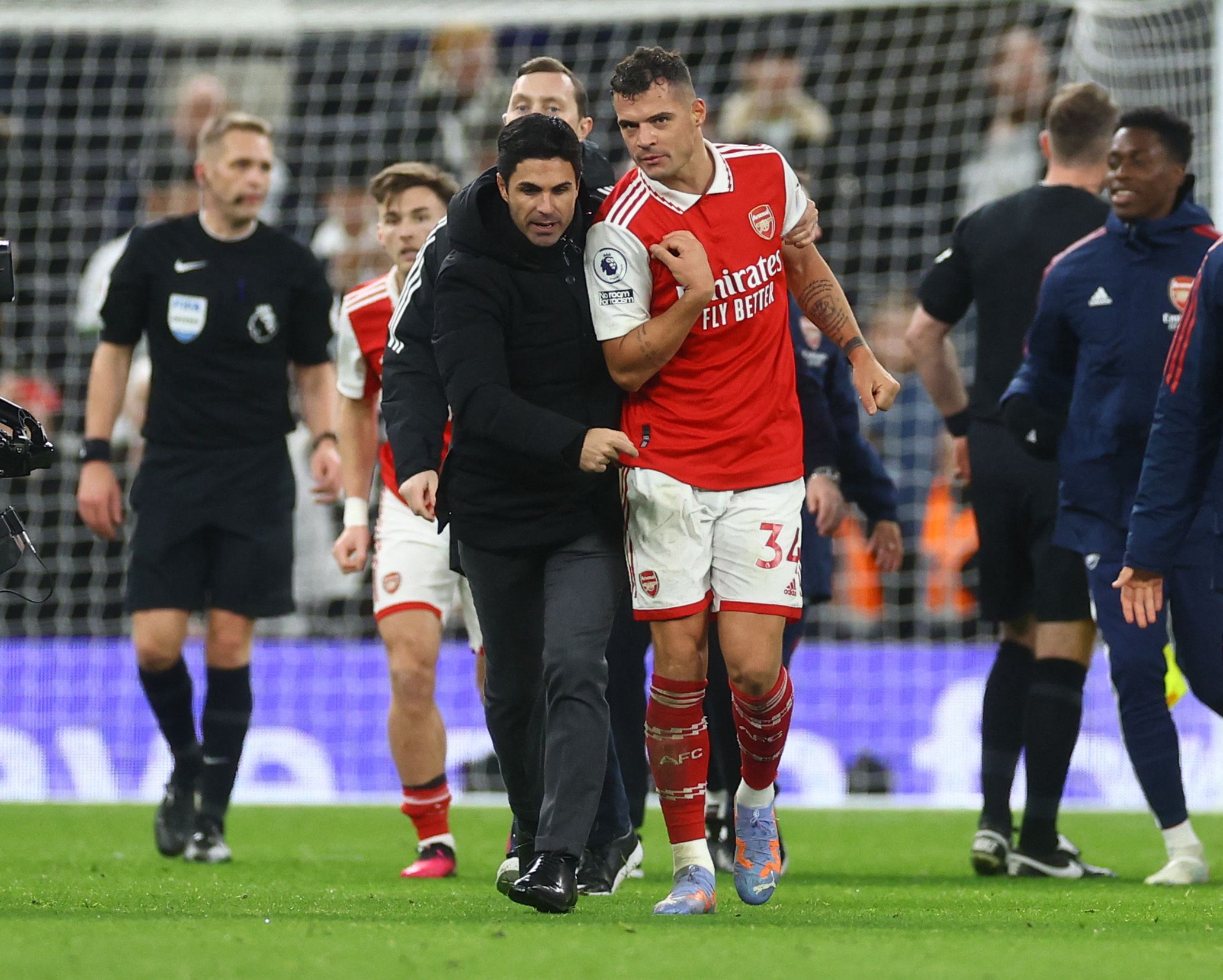 What did ‘TGB’ mean on Granit Xhaka’s tracksuit after Arsenal 3-1 Chelsea?