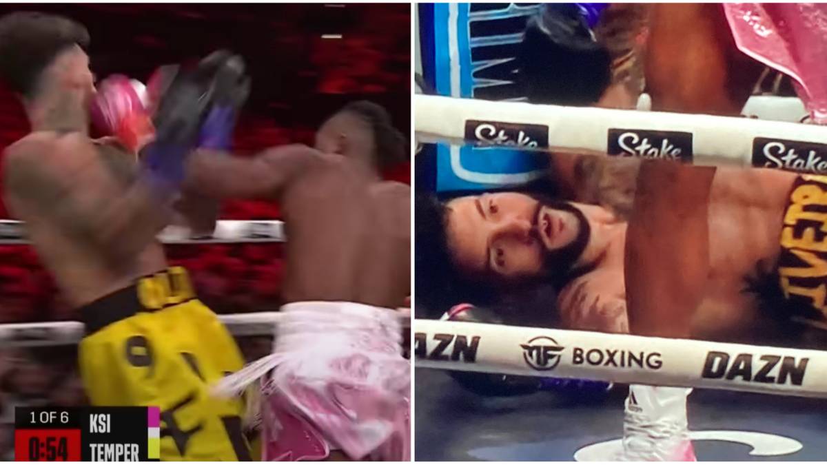 Boxing: KSI left Temper looking dazed & stunned after brutal knockout