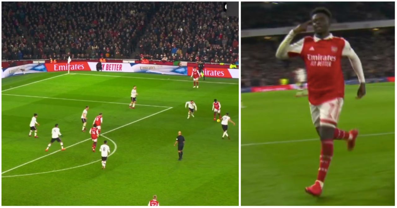 Bukayo Saka copies Marcus Rashford's celebration after screamer during ...