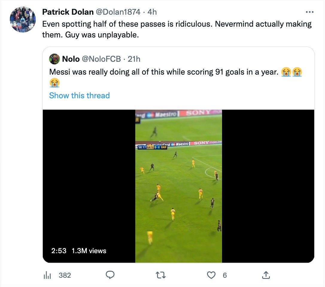 Viral video makes point about Lionel Messi's 91-goal year