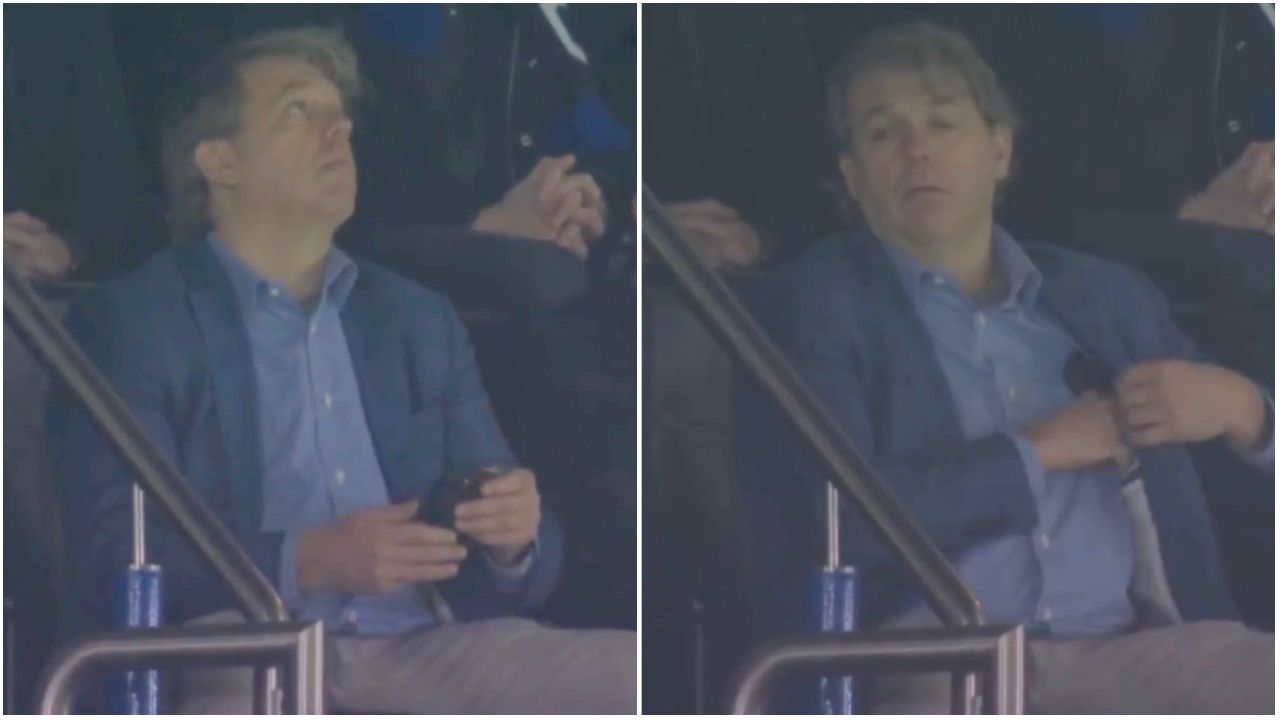 Chelsea owner Todd Boehly goes viral as TV cameras catch him on phone ...