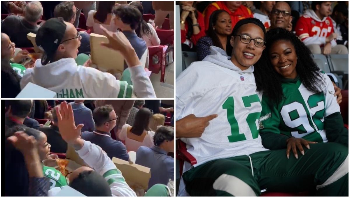 Brittney Griner spotted laughing and smiling with wife at Super Bowl LVII