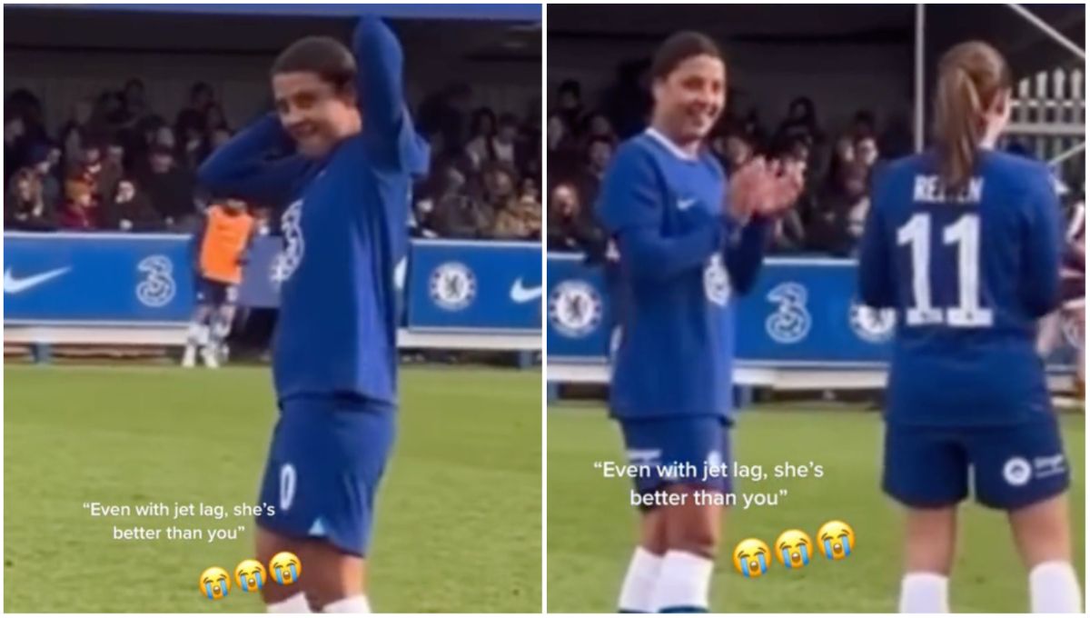 Chelsea's Sam Kerr has brilliant mid-match reaction to funny fan chant