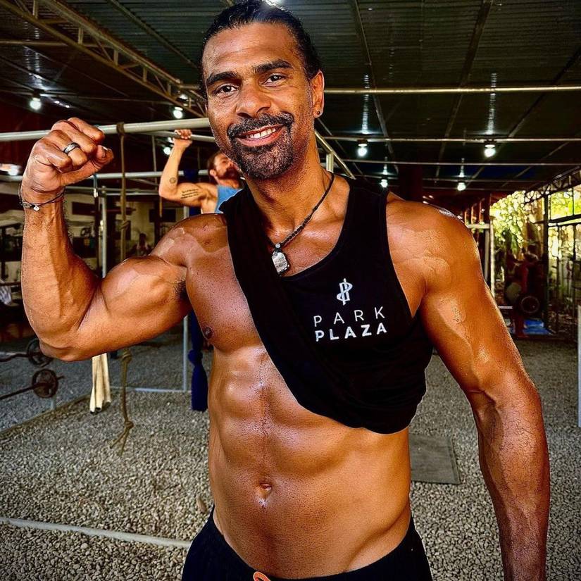 David Haye shows off ripped body as he reveals latest progress