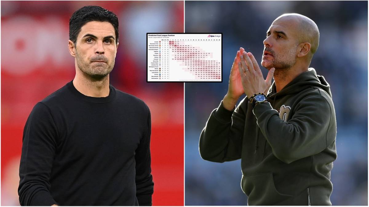 Arsenal v Man City: Title-chasers neck-and-neck as Opta predicts final ...