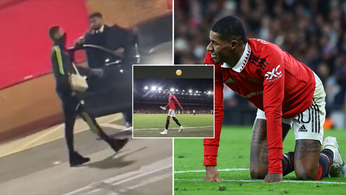 Marcus Rashford injury? Concerning footage after Man Utd 2-1 Barcelona ...