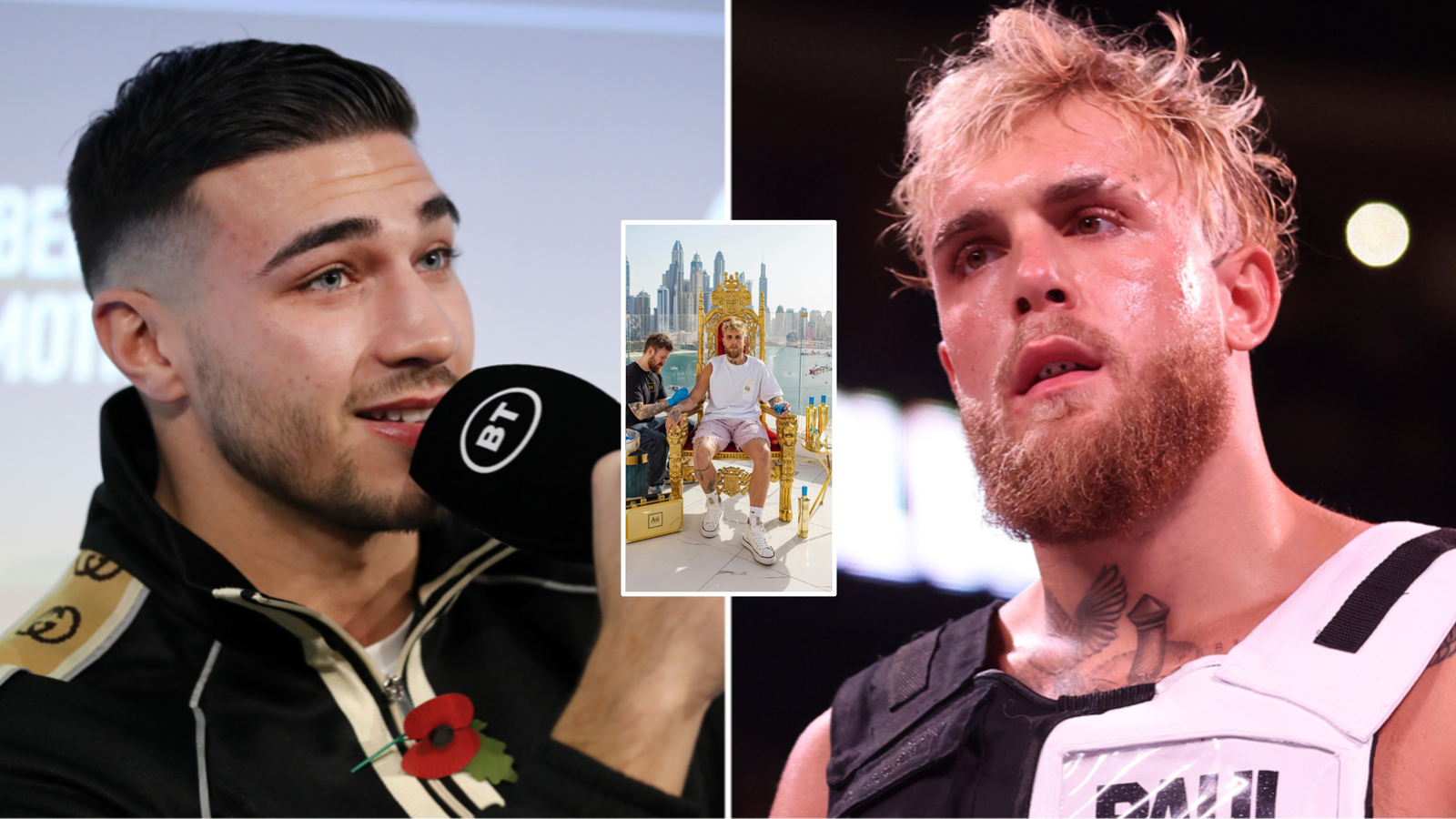 Tommy Fury reacts to Jake Paul's $250k AU Vodka tattoo