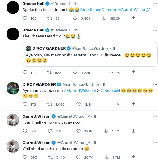 Aaron Rodgers: Three New York Jets players had epic reactions as tweet ...