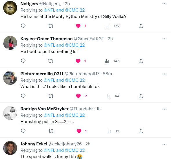 Christian McCaffrey: 49ers running back mocked online as 'goofy ...