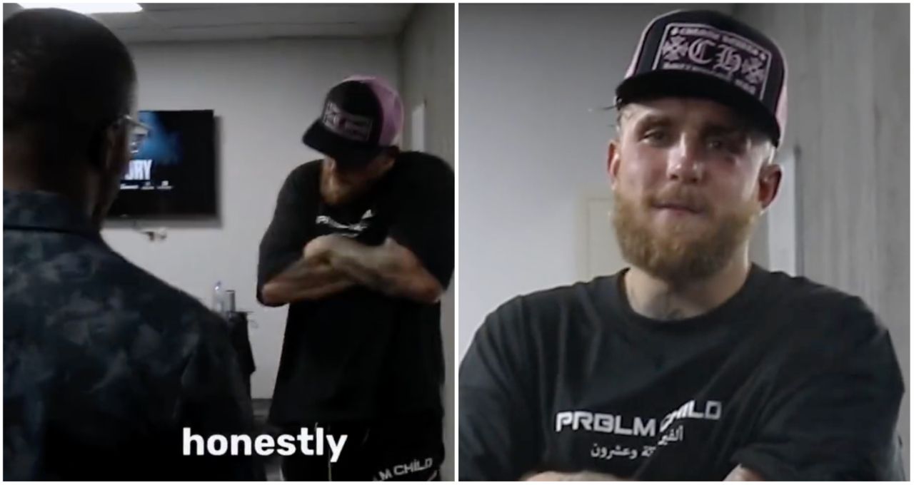 Jake Paul sounded broken backstage after Tommy Fury fight as footage emerges