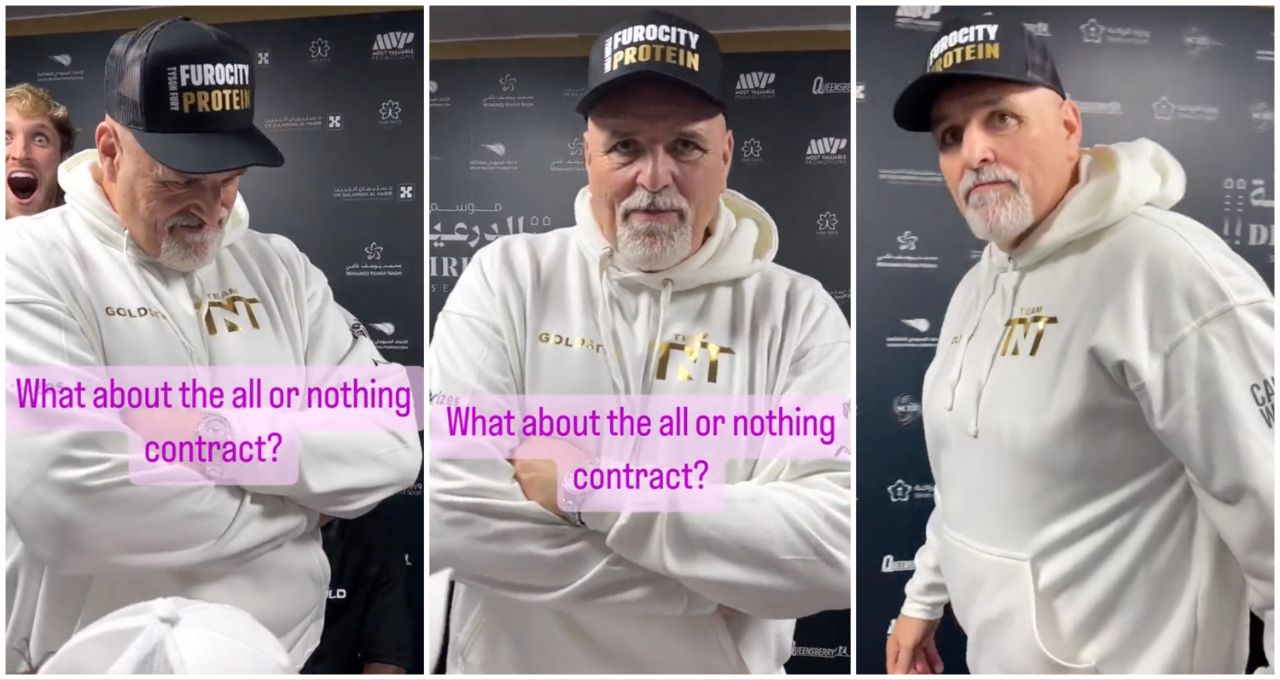 Jake Paul vs Tommy Fury bet: John Fury being asked before the fight is ...