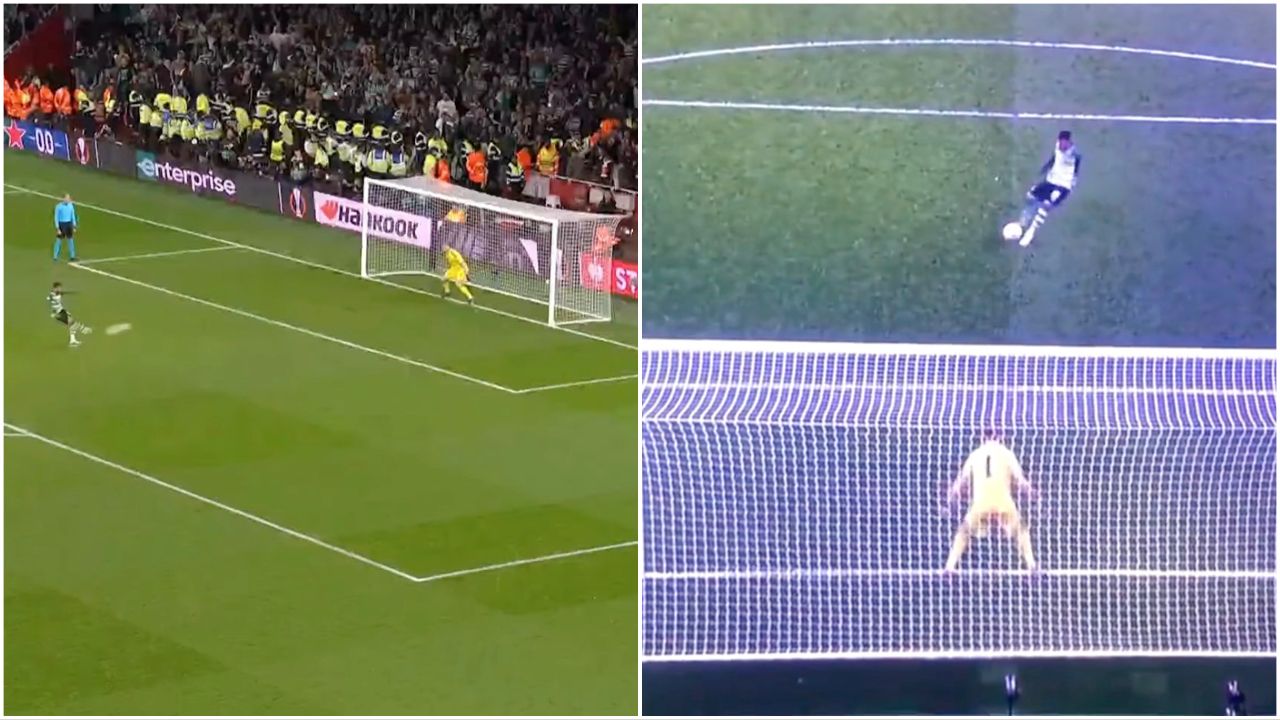 Arsenal: Aaron Ramsdale attempt to save Sporting penalty during ...