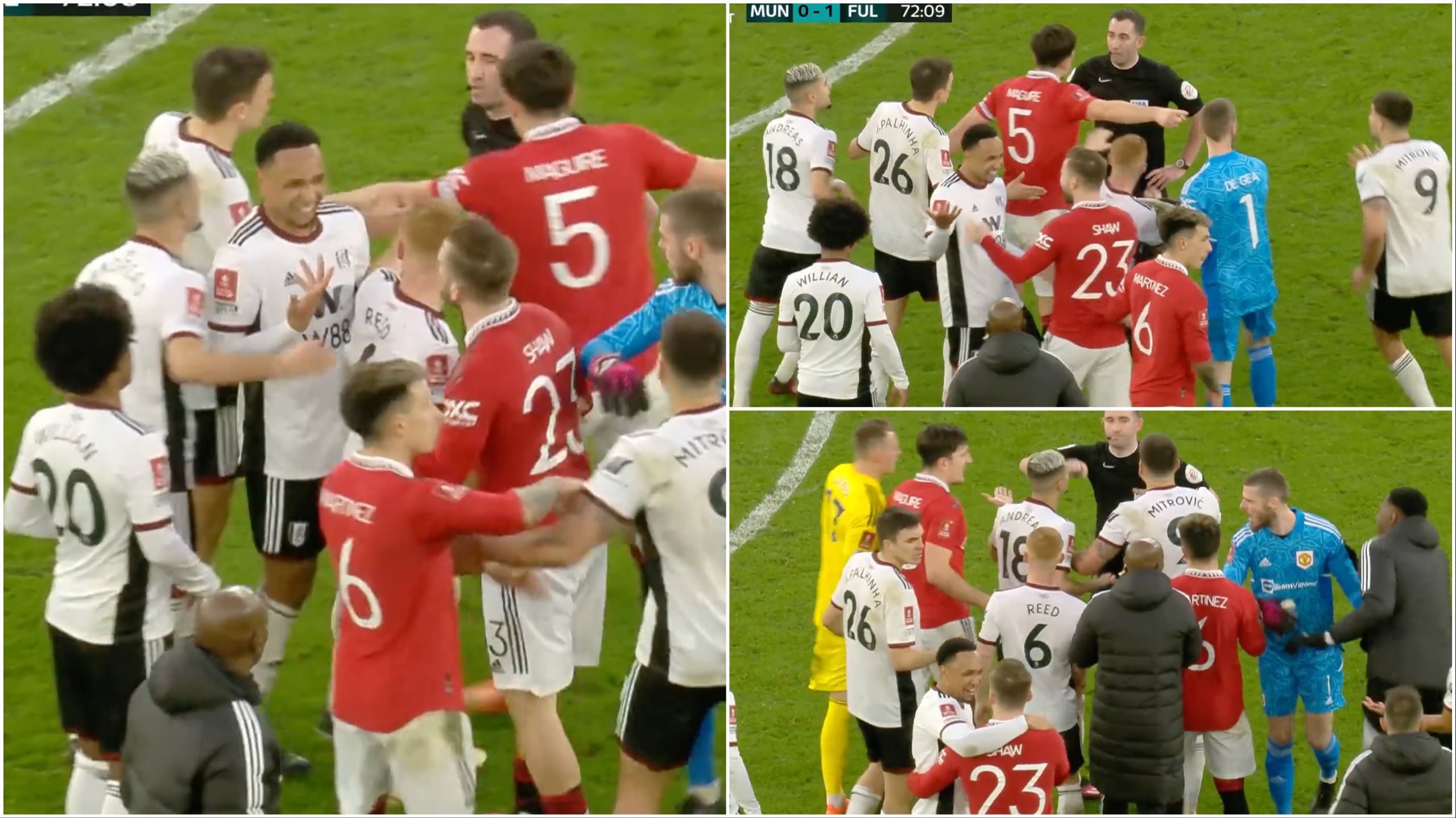 Man Utd 3-1 Fulham: Luke Shaw and Tete hugged it out when it was all ...