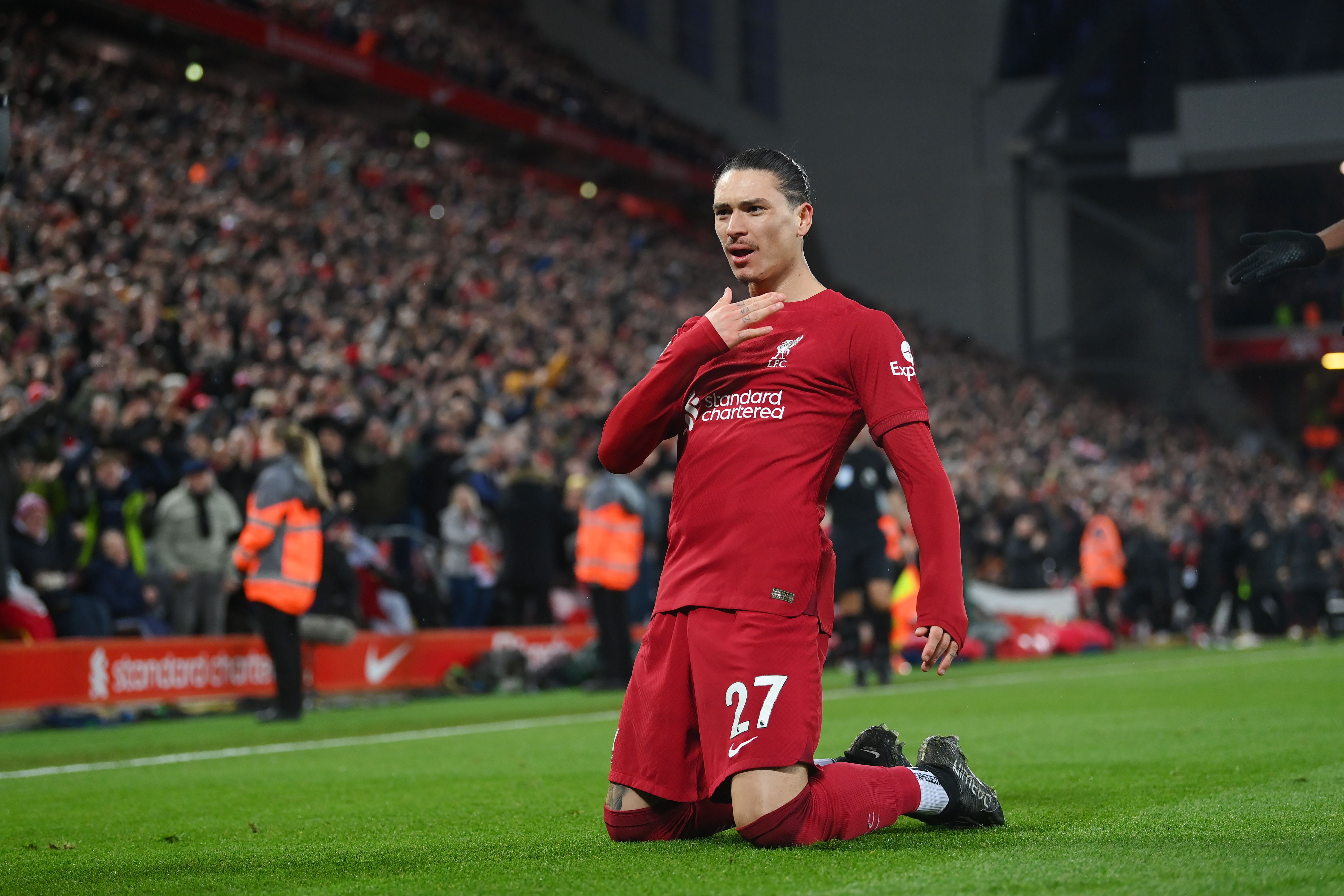 Darwin Nunez accused of mocking Marcus Rashford during Liverpool vs Man ...