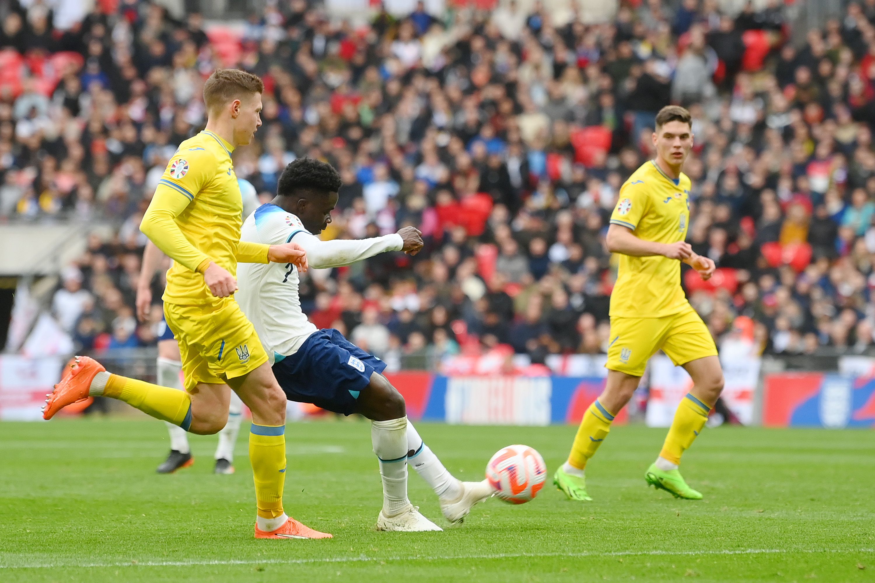 Bukayo Saka's goal for England vs Ukraine looks even better from fan angle