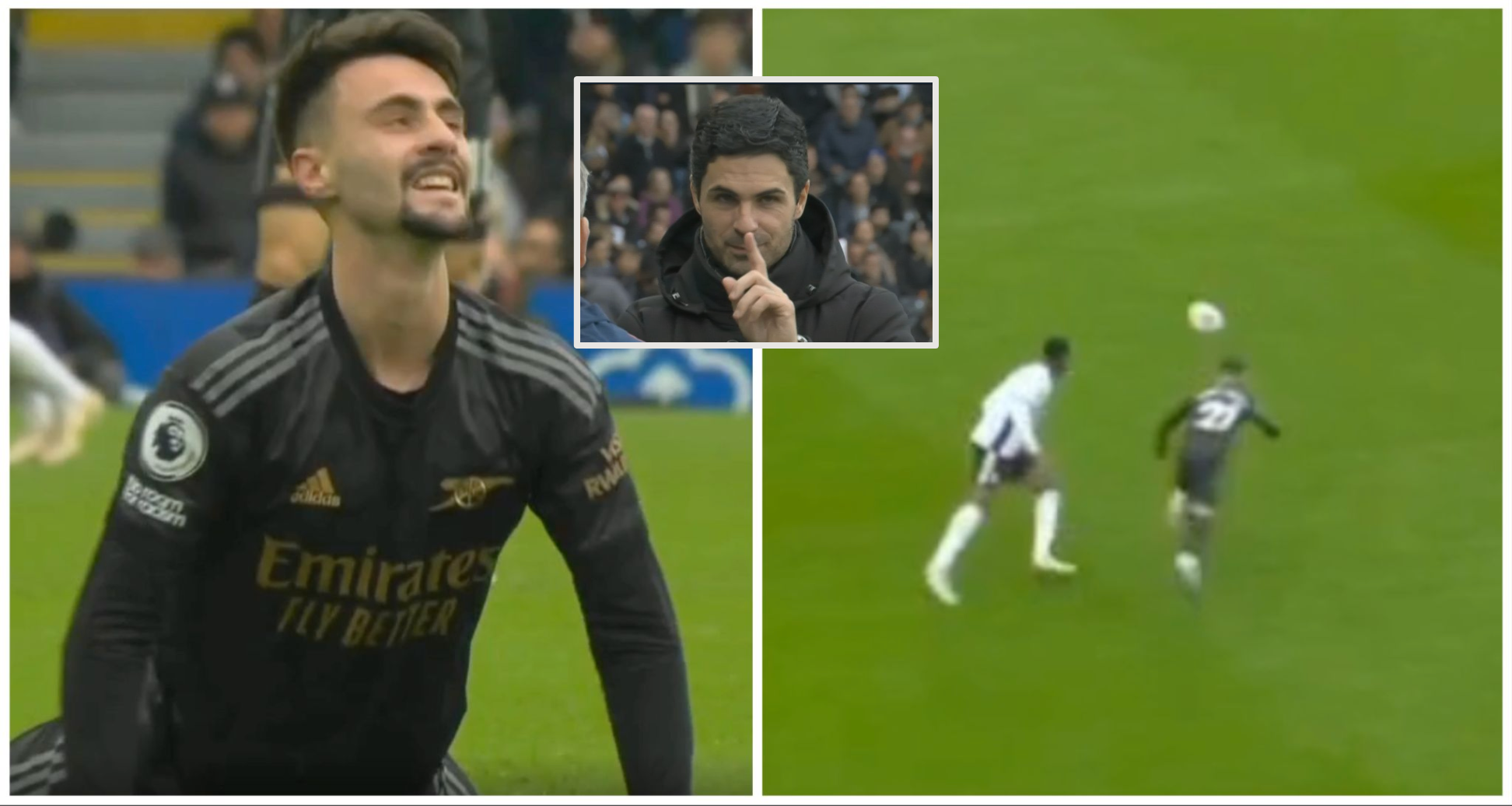 Arsenal's Fabio Vieira won a free-kick by tripping over his own feet vs ...