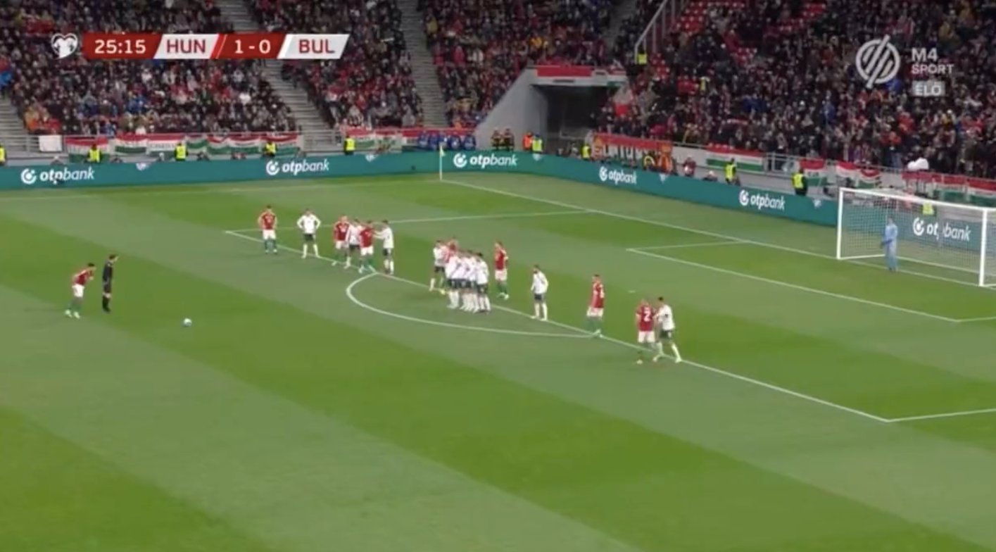 Hungary's Dominik Szoboszlai scores insane free-kick vs Bulgaria