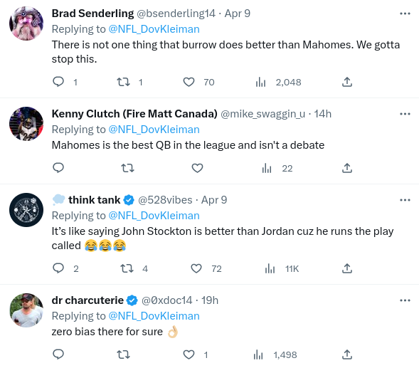 NFL: Fans left in uproar after Carson Palmer's comments on Patrick Mahomes and Joe Burrow