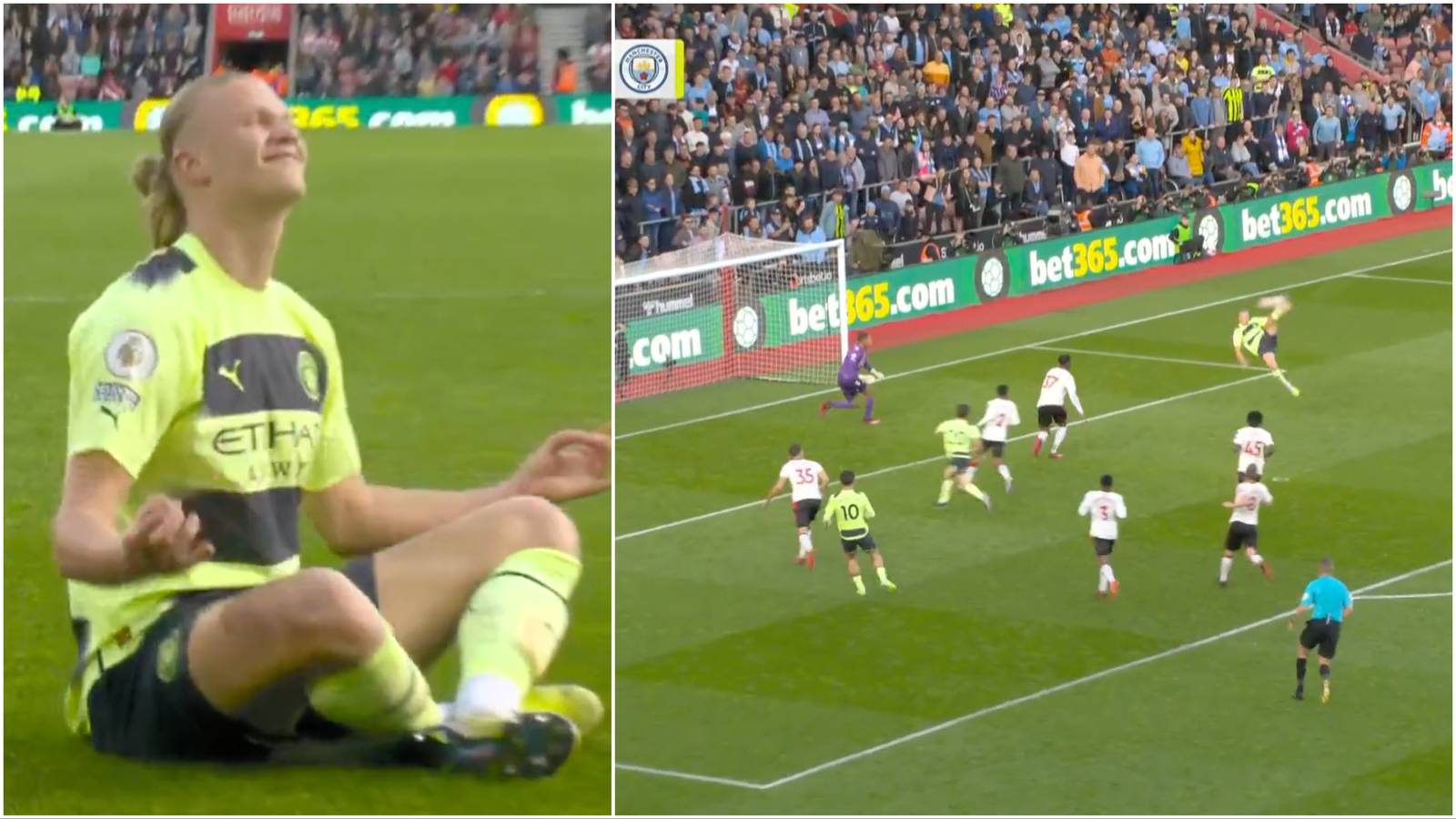 Erling Haaland scores outrageous overhead kick in Man City vs Southampton