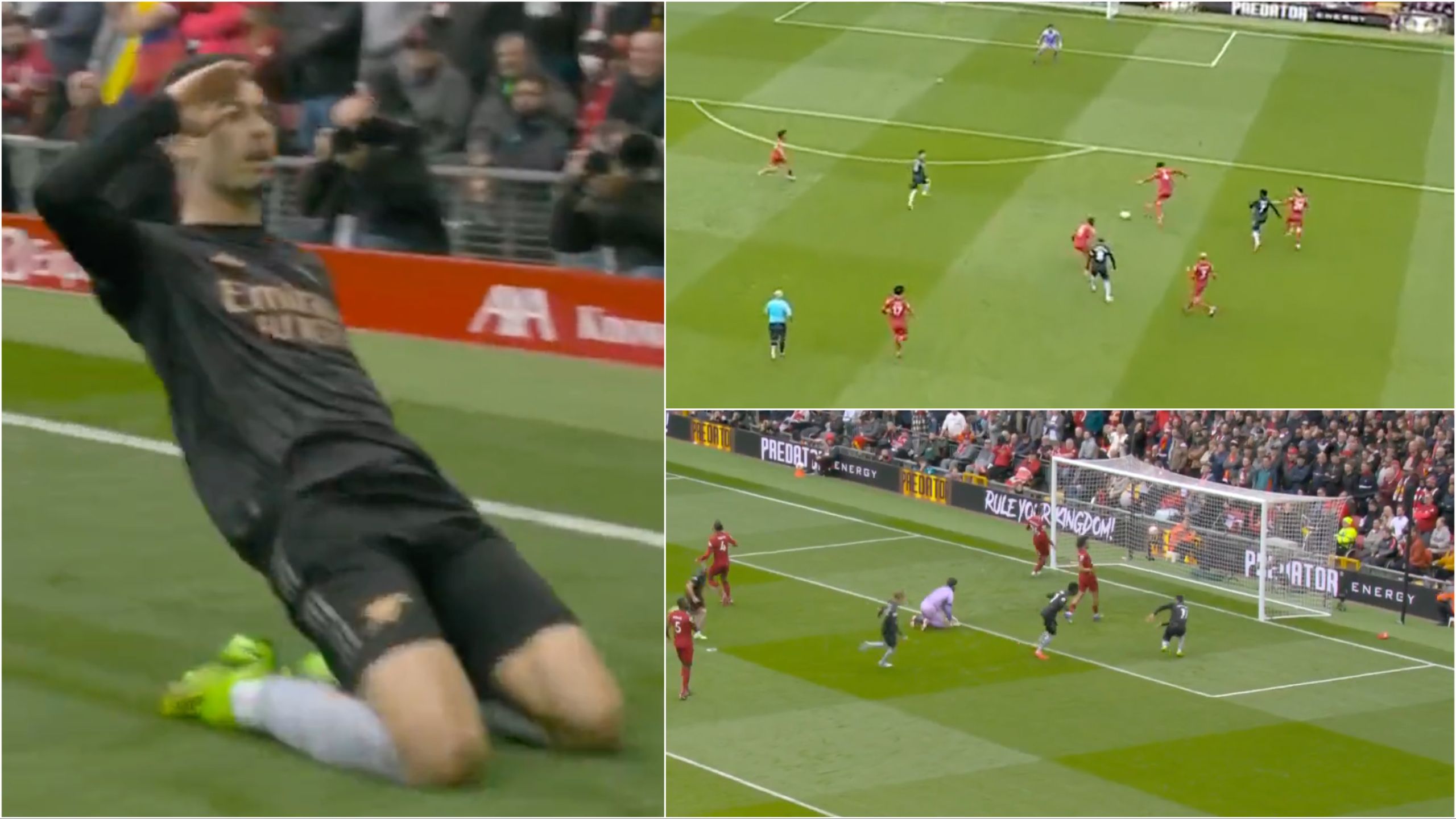 Virgil van Dijk had a shocker for Gabriel Martinelli's early goal in ...