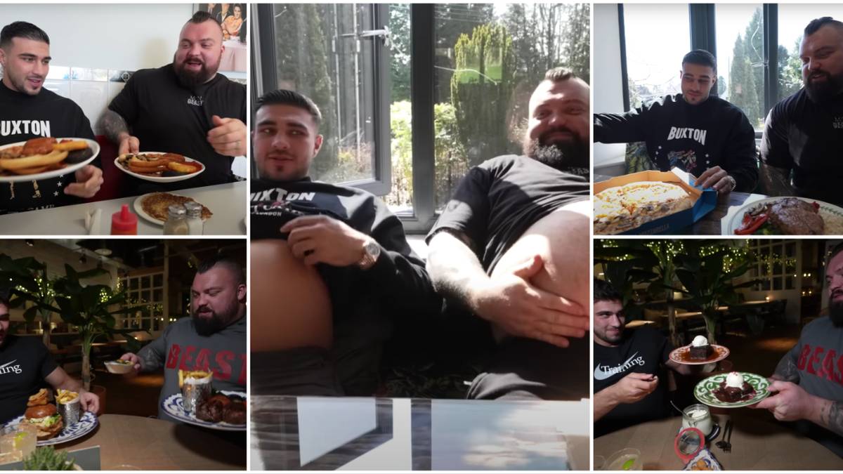 Eddie Hall & Tommy Fury swap diets for the day & the video is insane