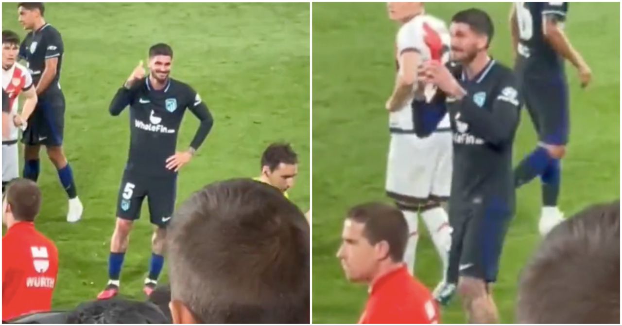 Rodrigo De Paul's reaction to being insulted by Rayo Vallecano fans