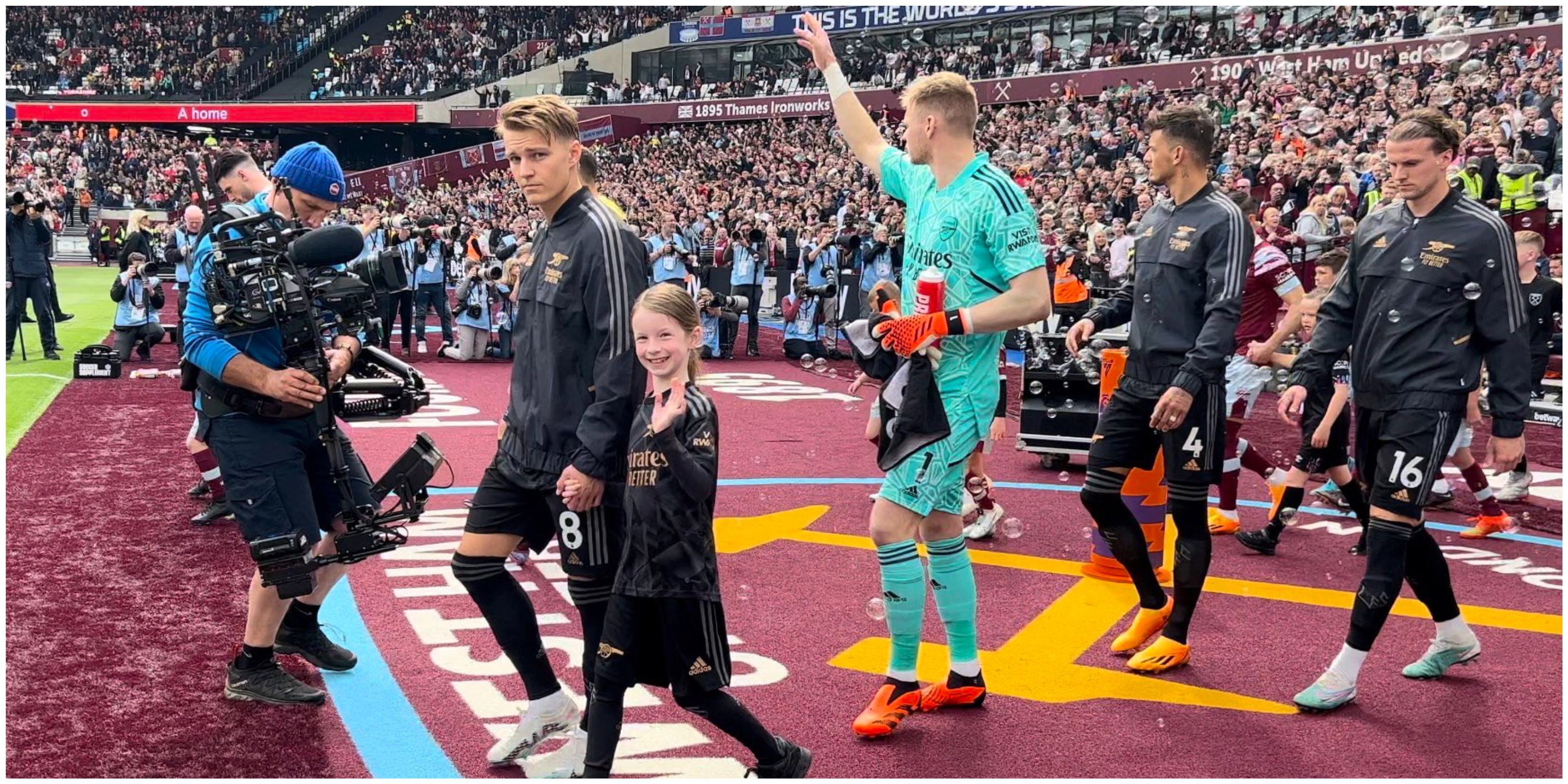 Arsenal mascot: Dad of girl tweets about video & goes viral