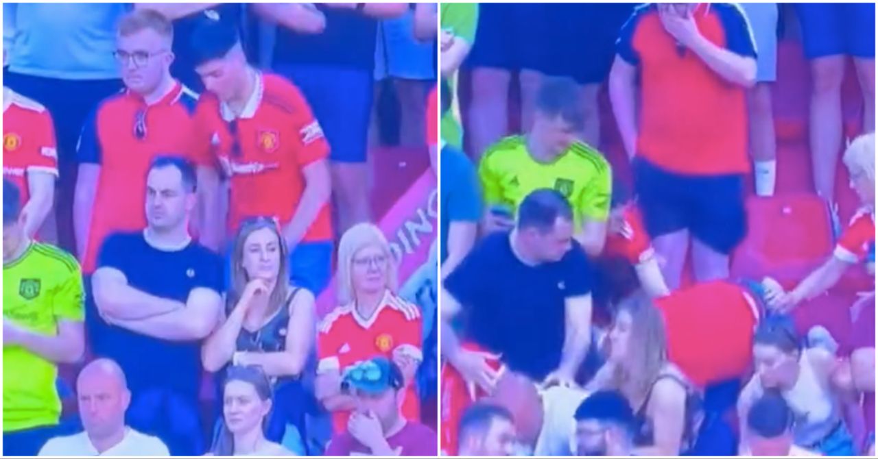 Man Utd fan goes viral for falling over in Sevilla's away end