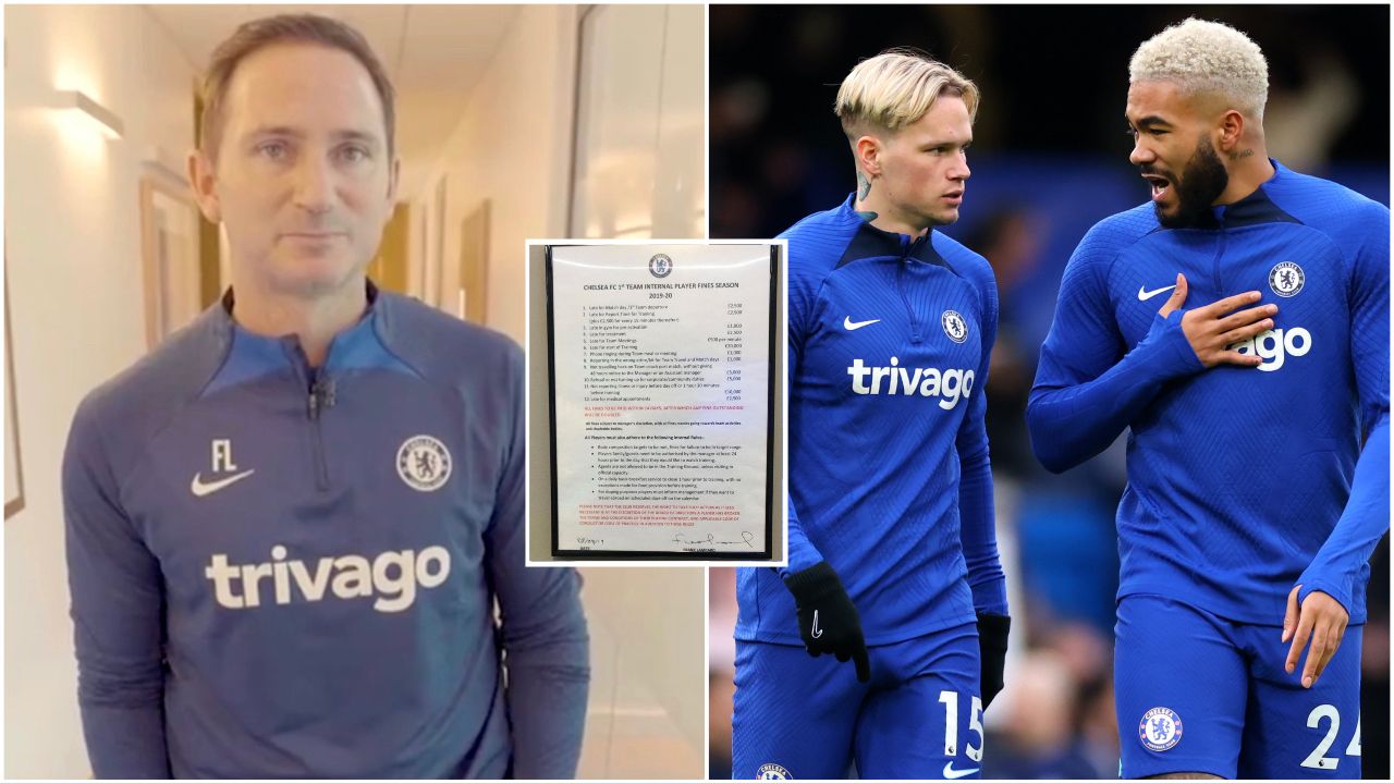 Chelsea: Frank Lampard leaked fines list shows what players can expect