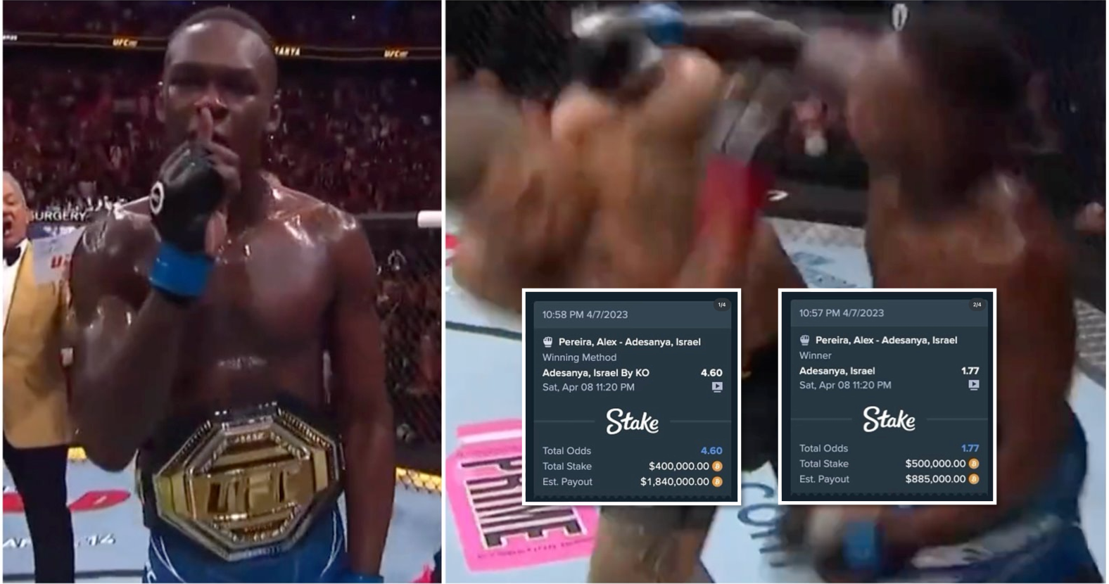 UFC 287: Drake wins millions thanks to Israel Adesanya bets