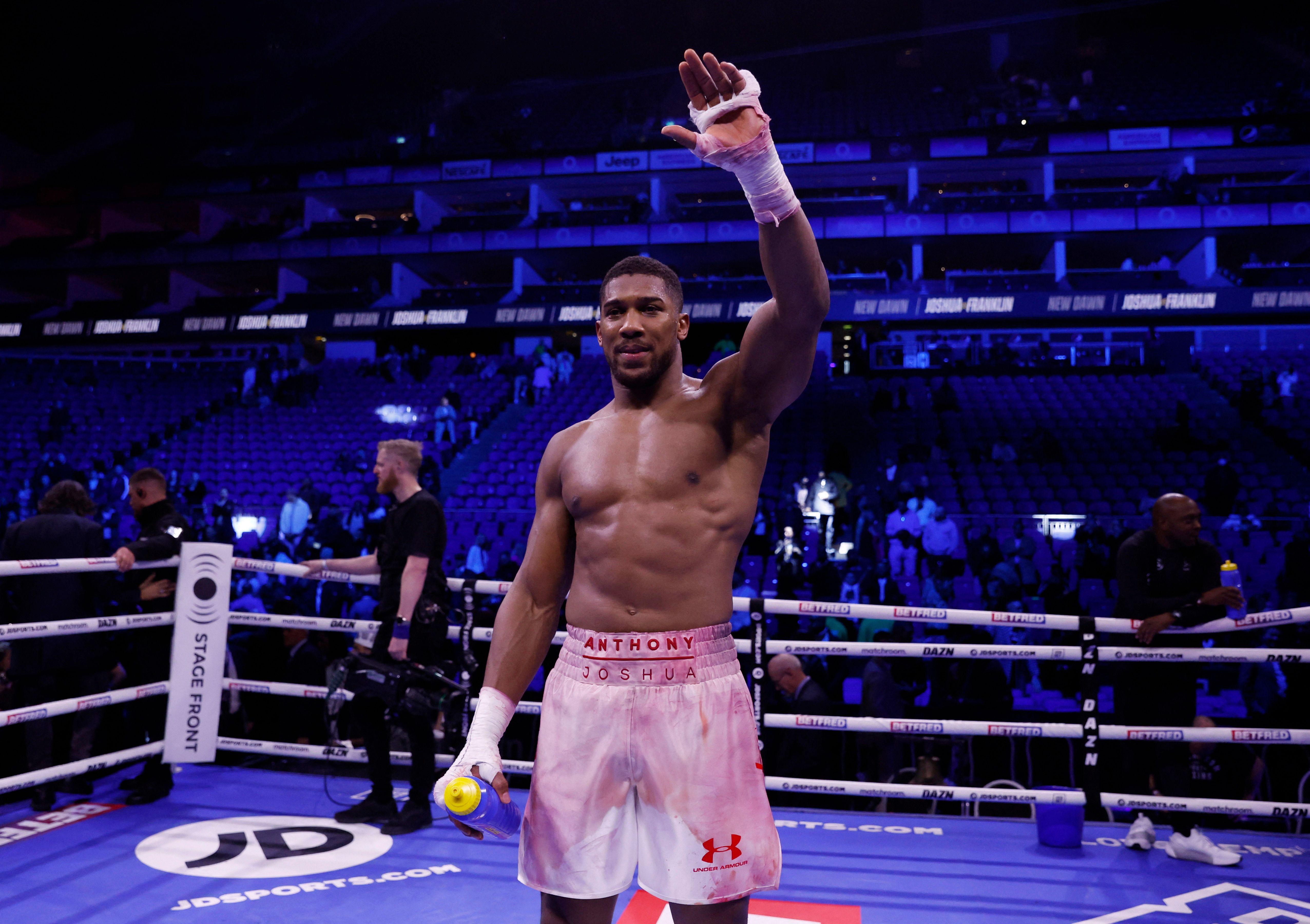 Anthony Joshua's ice-cold reaction to huge one-punch knockout
