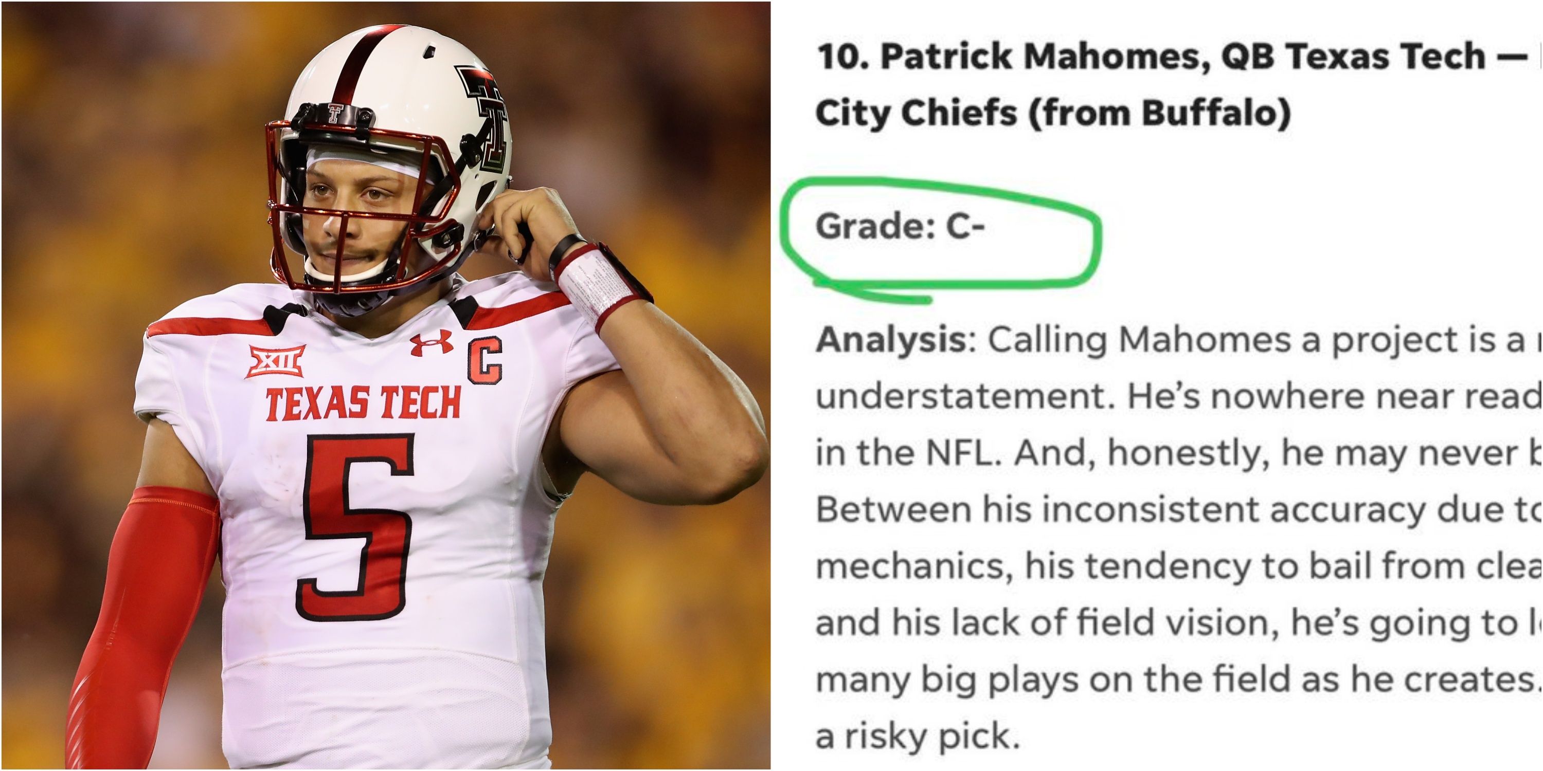 Patrick Mahomes: Fans tear into reporter as Chiefs QB's draft report ...