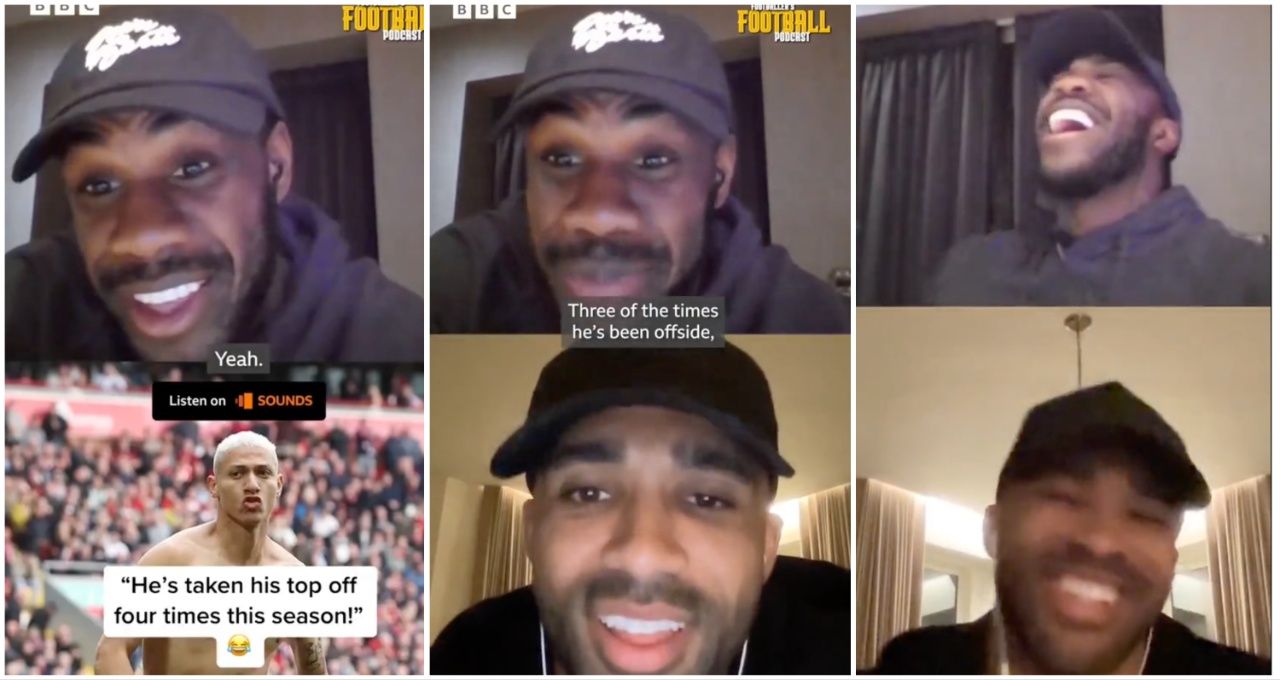 Richarlison being bantered by Callum Wilson & Michail Antonio is pure gold