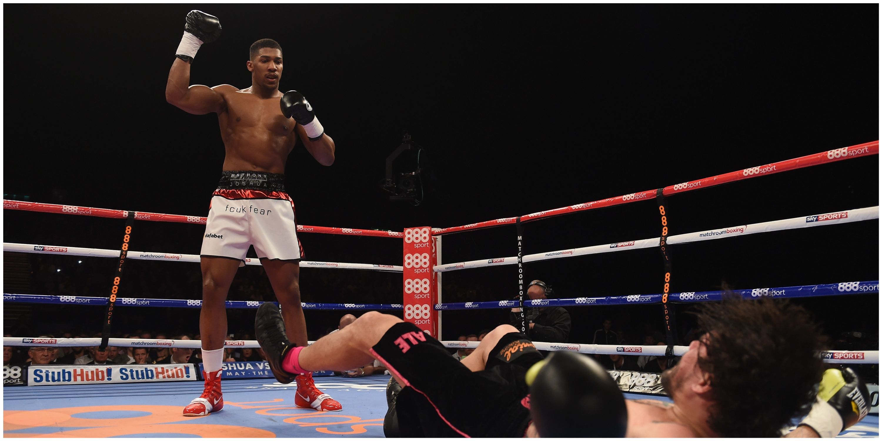 Anthony Joshua's ice-cold reaction to huge one-punch knockout
