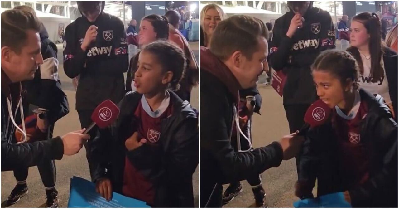 Young West Ham fan stole the show during post-match interview v AZ Alkmaar