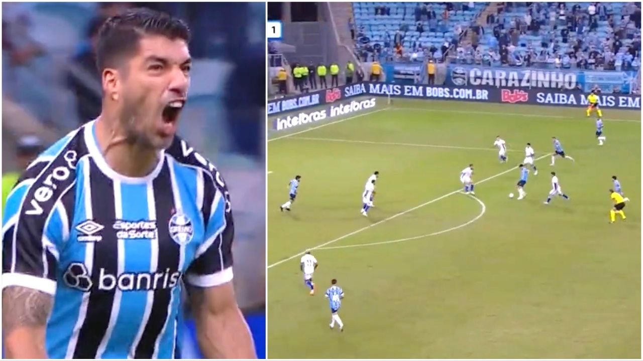 Luis Suarez scores one of the best goals of his career for Gremio vs ...