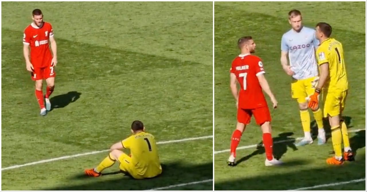 James Milner had words with Emi Martinez after Liverpool 1-1 Aston Villa