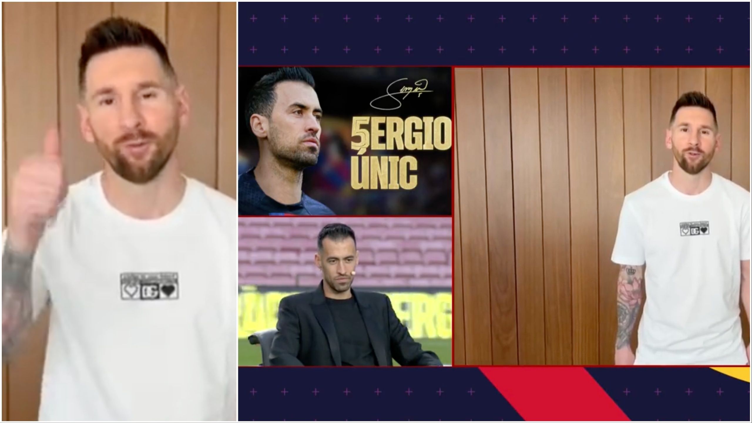 Lionel Messi sends emotional video message to Sergio Busquets at his ...