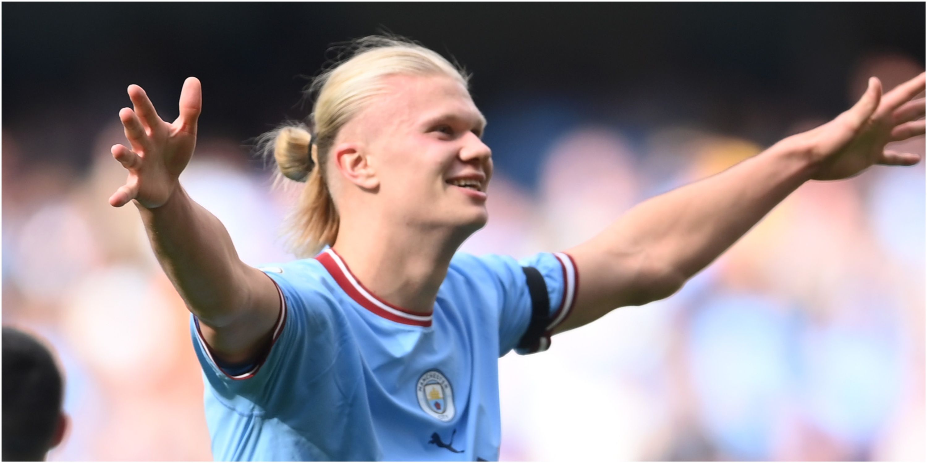 Erling Haaland goes viral for bizarre shout while standing in Man City wall