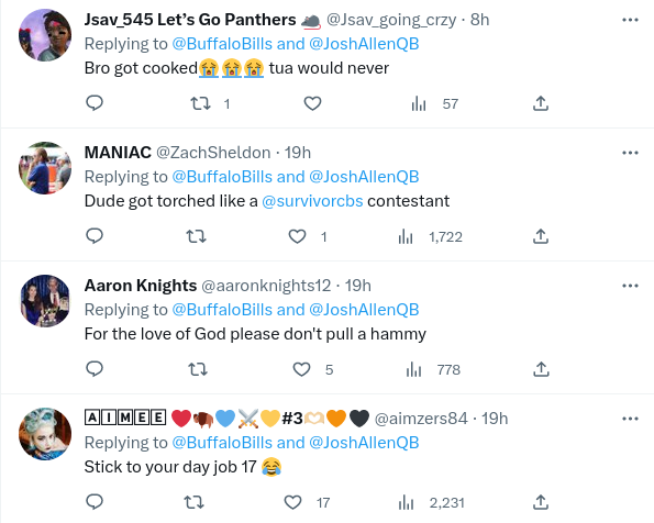 Josh Allen: Buffalo Bills QB ripped online for getting 'smoked' as OTA ...