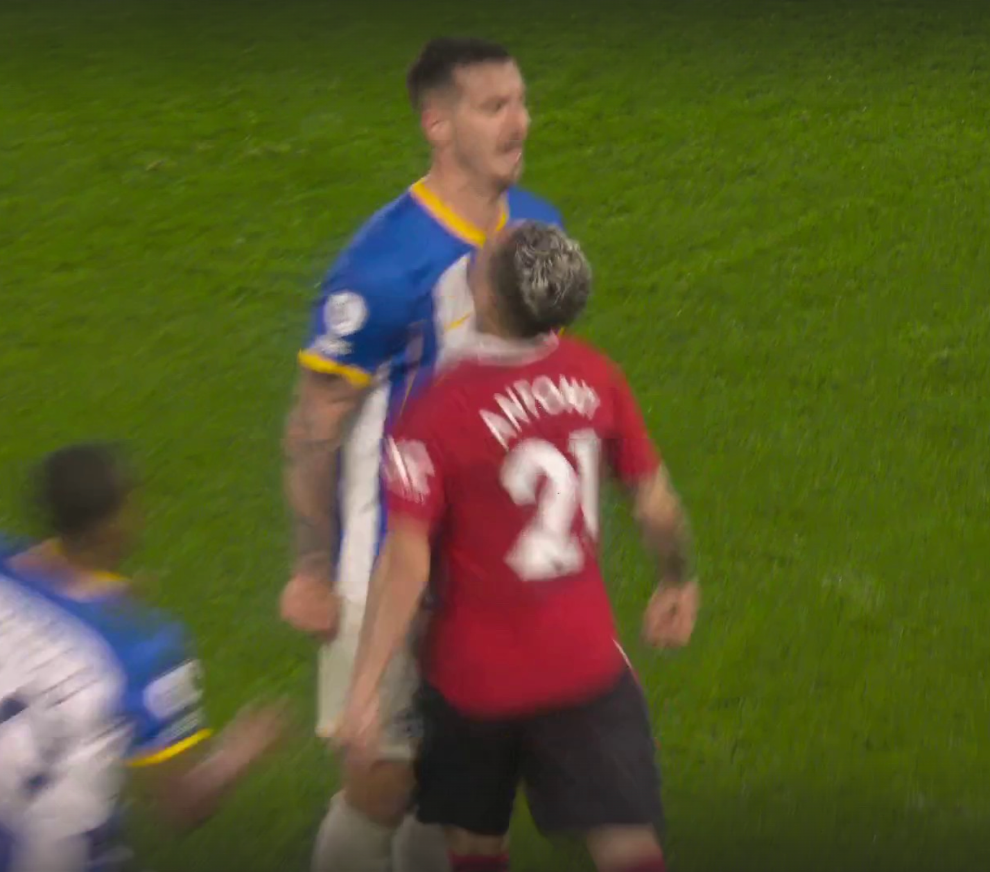 Man United's Antony squaring up to Brighton's Lewis Dunk went as you'd ...