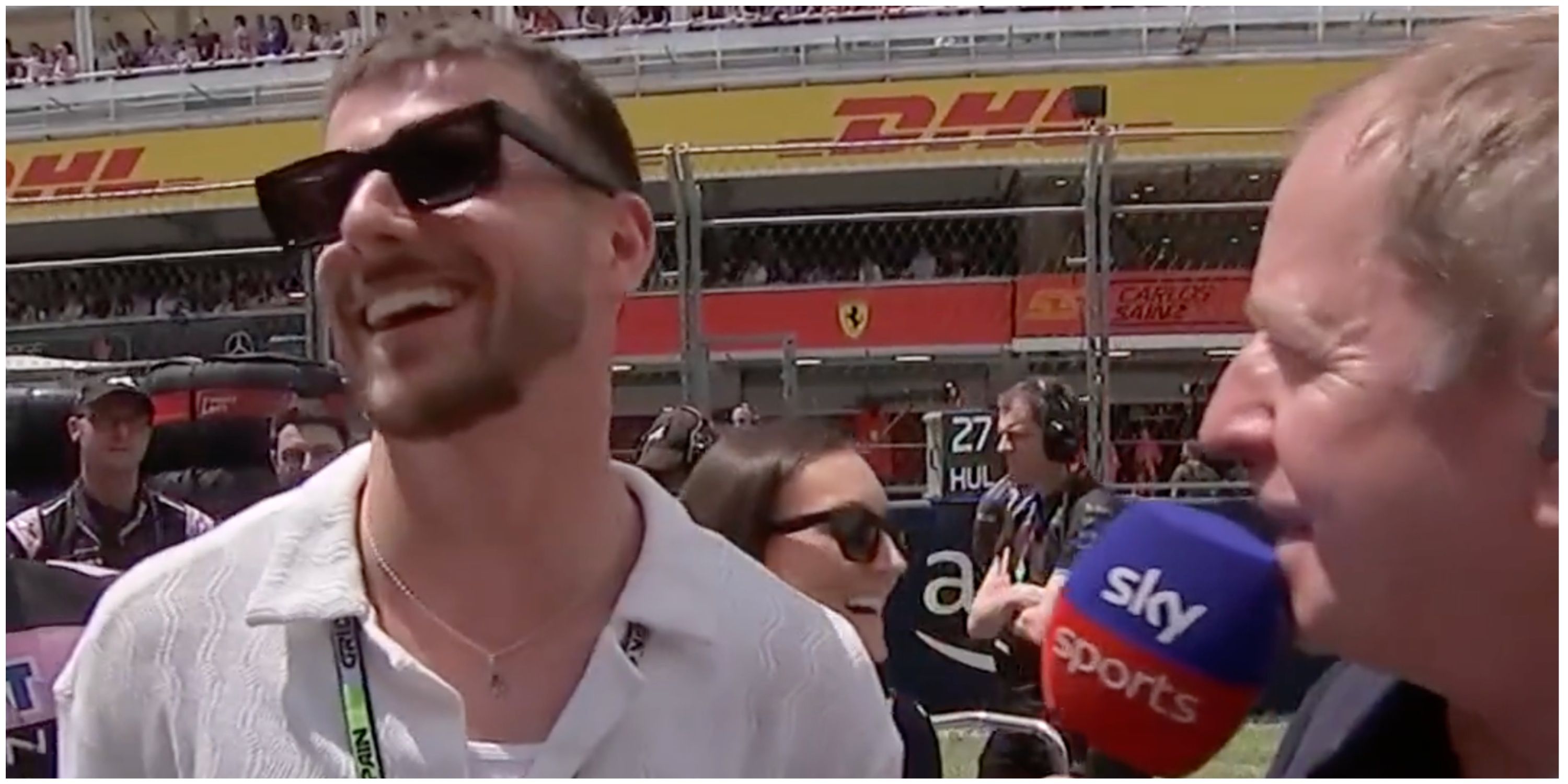 Mason Mount reacts to Manchester United question at Spanish GP